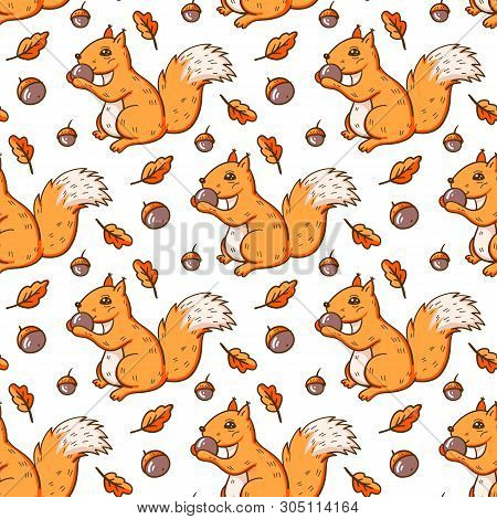 Cute Squirrel Nut. Vector & Photo (Free Trial) | Bigstock