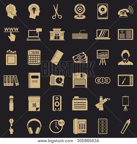 Hard Copy Icons Set. Vector & Photo (Free Trial) | Bigstock