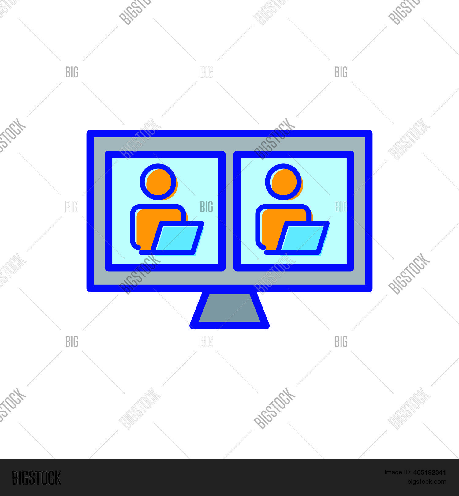 Screen Flat Icon Vector & Photo (Free Trial) | Bigstock