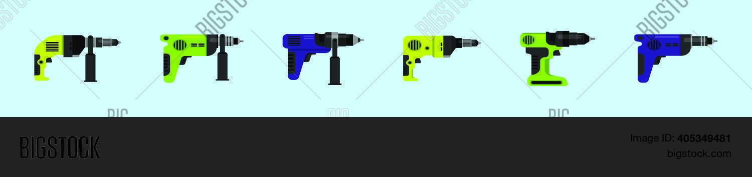 Set Pneumatic Cartoon Vector & Photo (Free Trial) | Bigstock