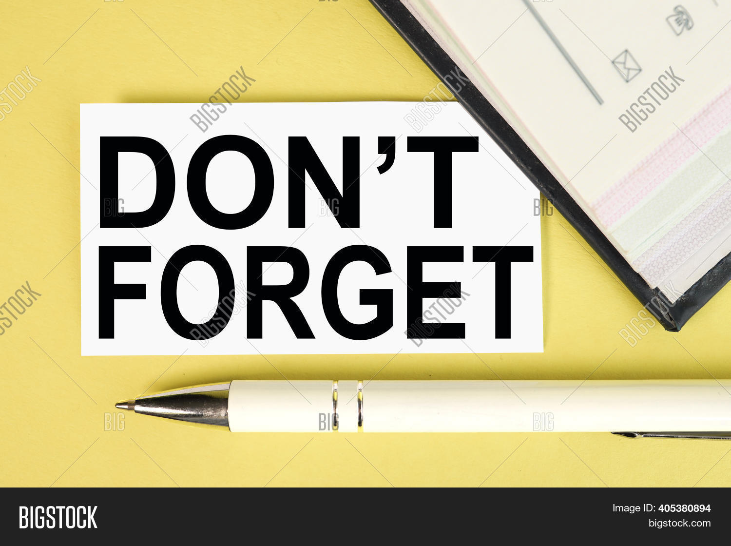 Don't Forget. Text On Image & Photo (Free Trial) | Bigstock