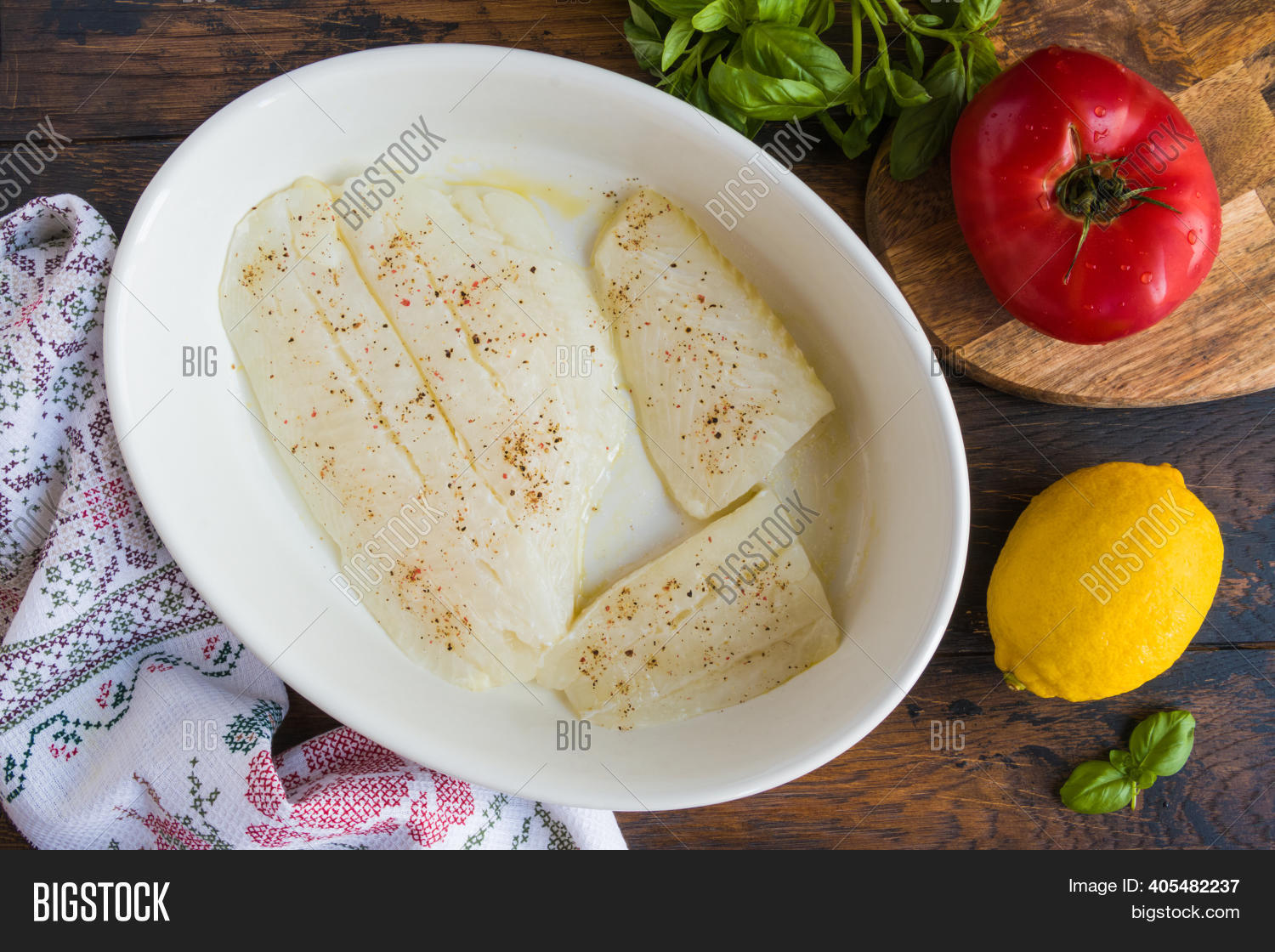 Raw Halibut Fish Image & Photo (Free Trial) | Bigstock