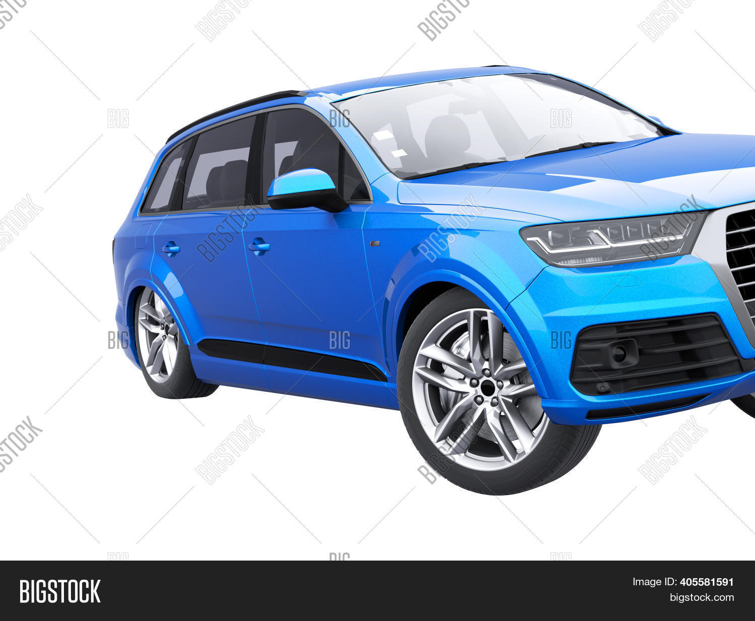 3d Rendering Blue Car Image & Photo (Free Trial) | Bigstock