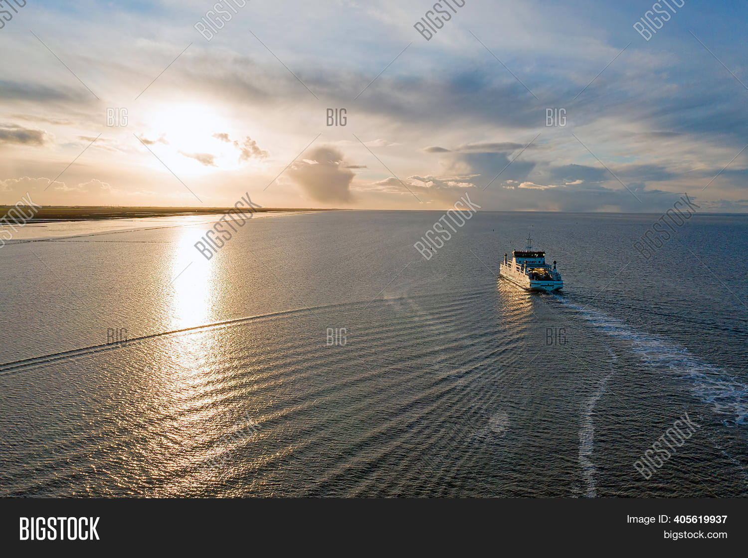Aerial Ferry Ameland Image & Photo (Free Trial) | Bigstock