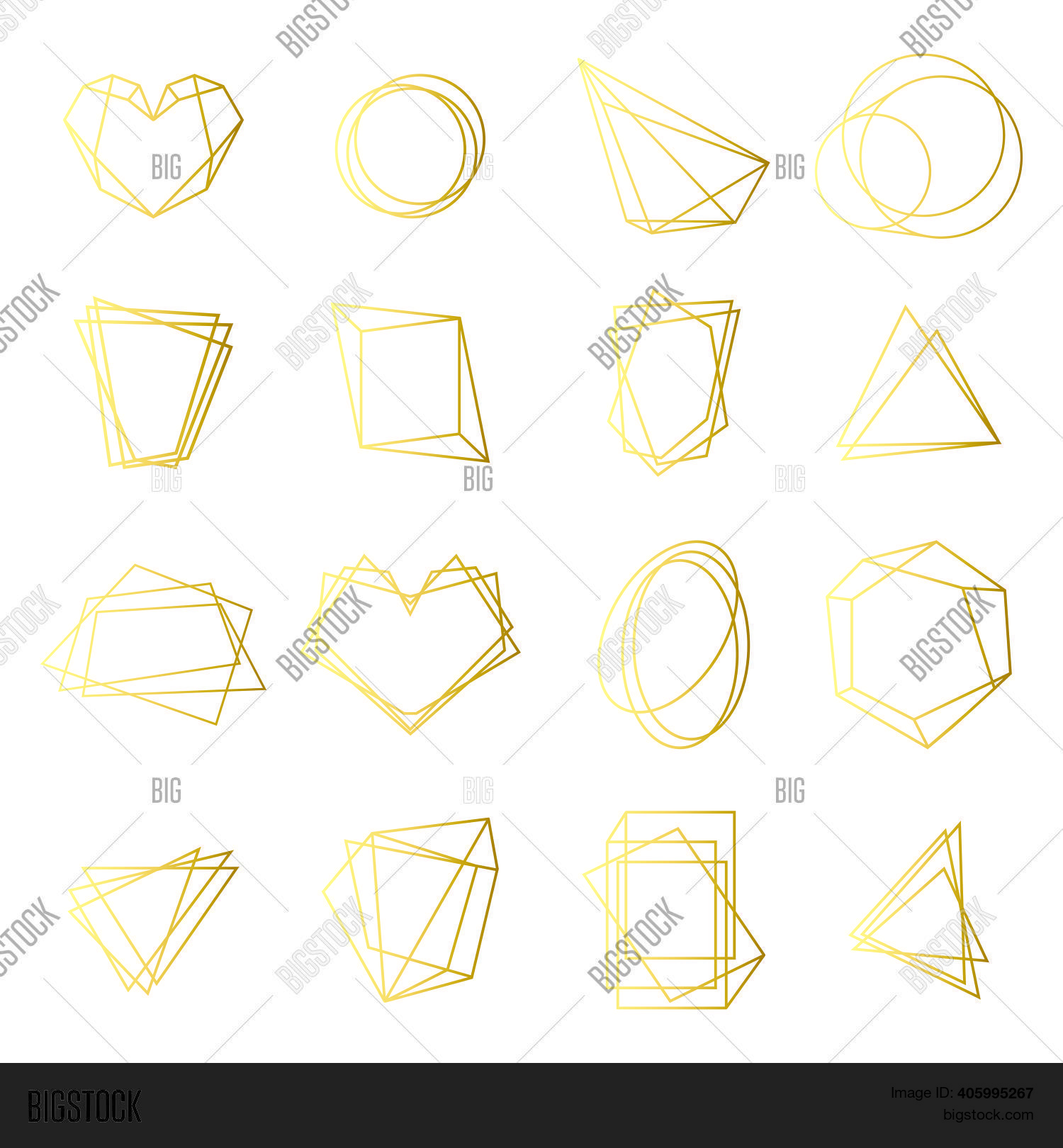 Golden Frames Set. Vector & Photo (Free Trial) | Bigstock