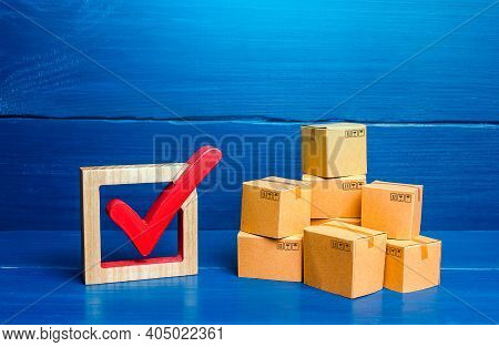Boxes Red Check Mark. Image & Photo (Free Trial) | Bigstock