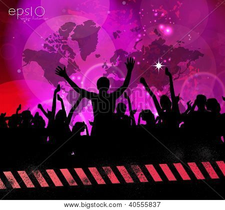 Clubbing. Crowd Young Vector & Photo (Free Trial) | Bigstock
