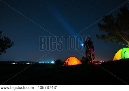 Man Bright Flashlight Image & Photo (Free Trial) | Bigstock