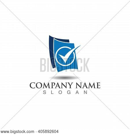 Book Check Mark Logo Vector & Photo (Free Trial) | Bigstock