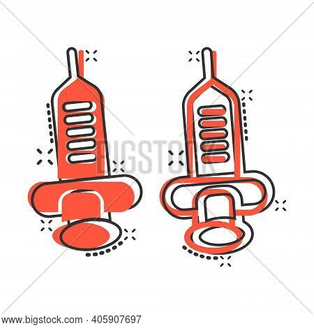 Syringe Icon Comic Vector & Photo (Free Trial) | Bigstock