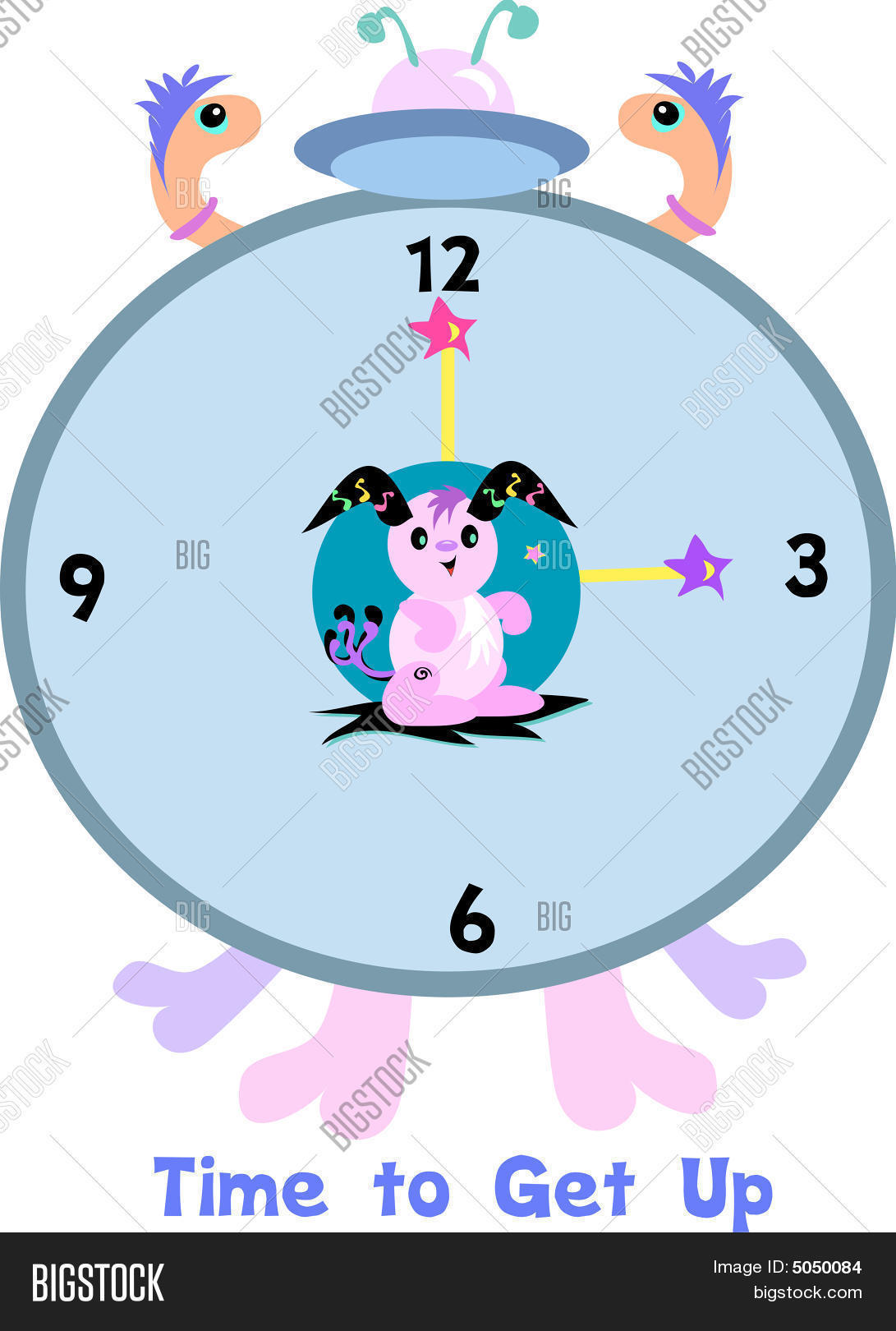 Alien Clock Creatures Vector & Photo (Free Trial) | Bigstock