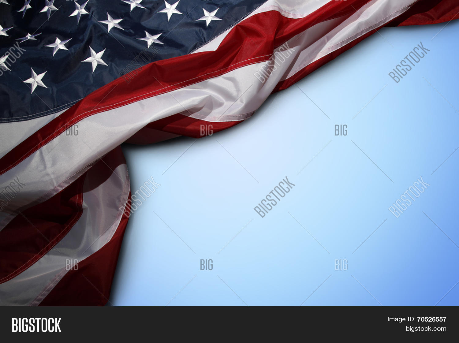 American Flag On Blue Image & Photo (Free Trial) | Bigstock