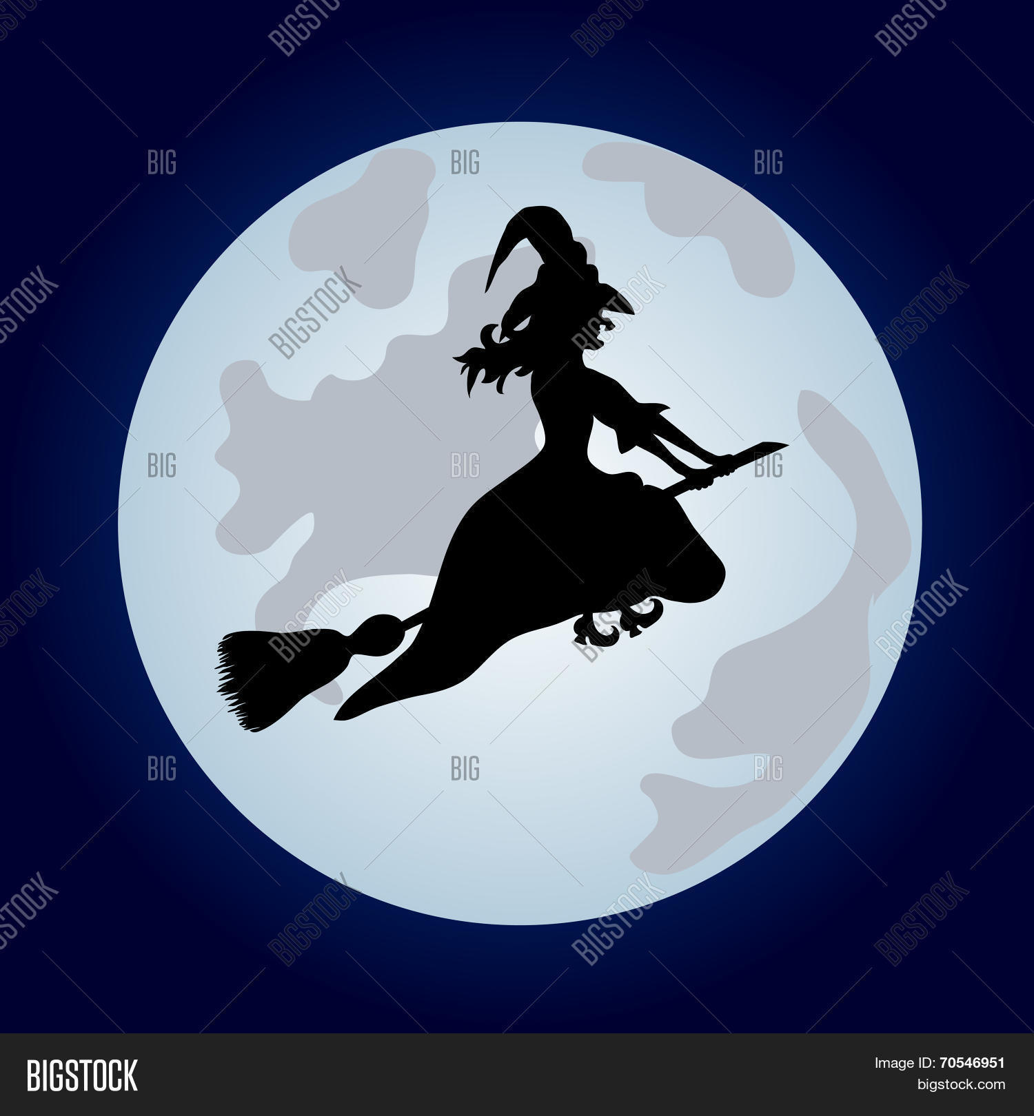 Witch On Sweeper. Vector & Photo (Free Trial) | Bigstock