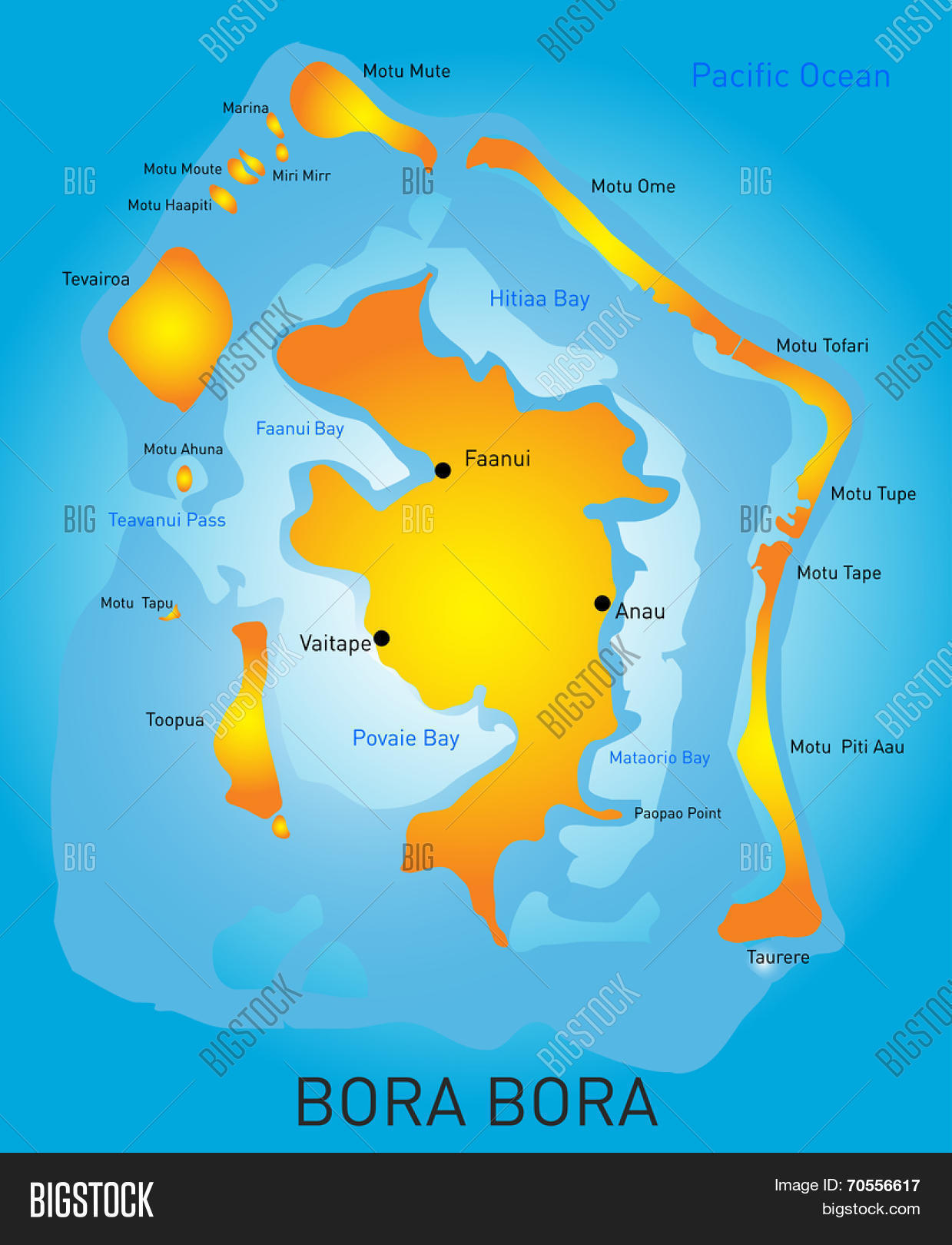 Vector Color Map Bora Vector & Photo (Free Trial) | Bigstock