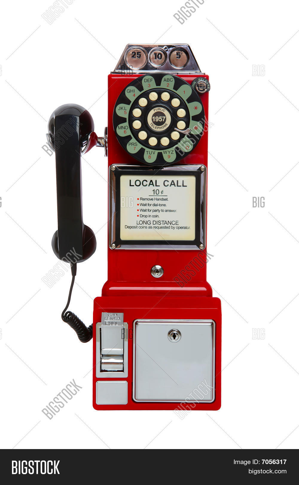 Vintage Red Pay Phone Image & Photo (Free Trial) | Bigstock