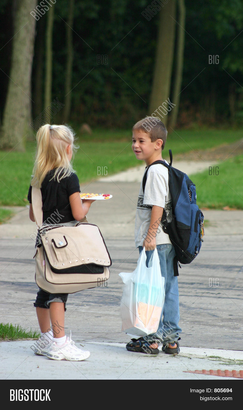 Kids Bus Stop Image & Photo (Free Trial) | Bigstock
