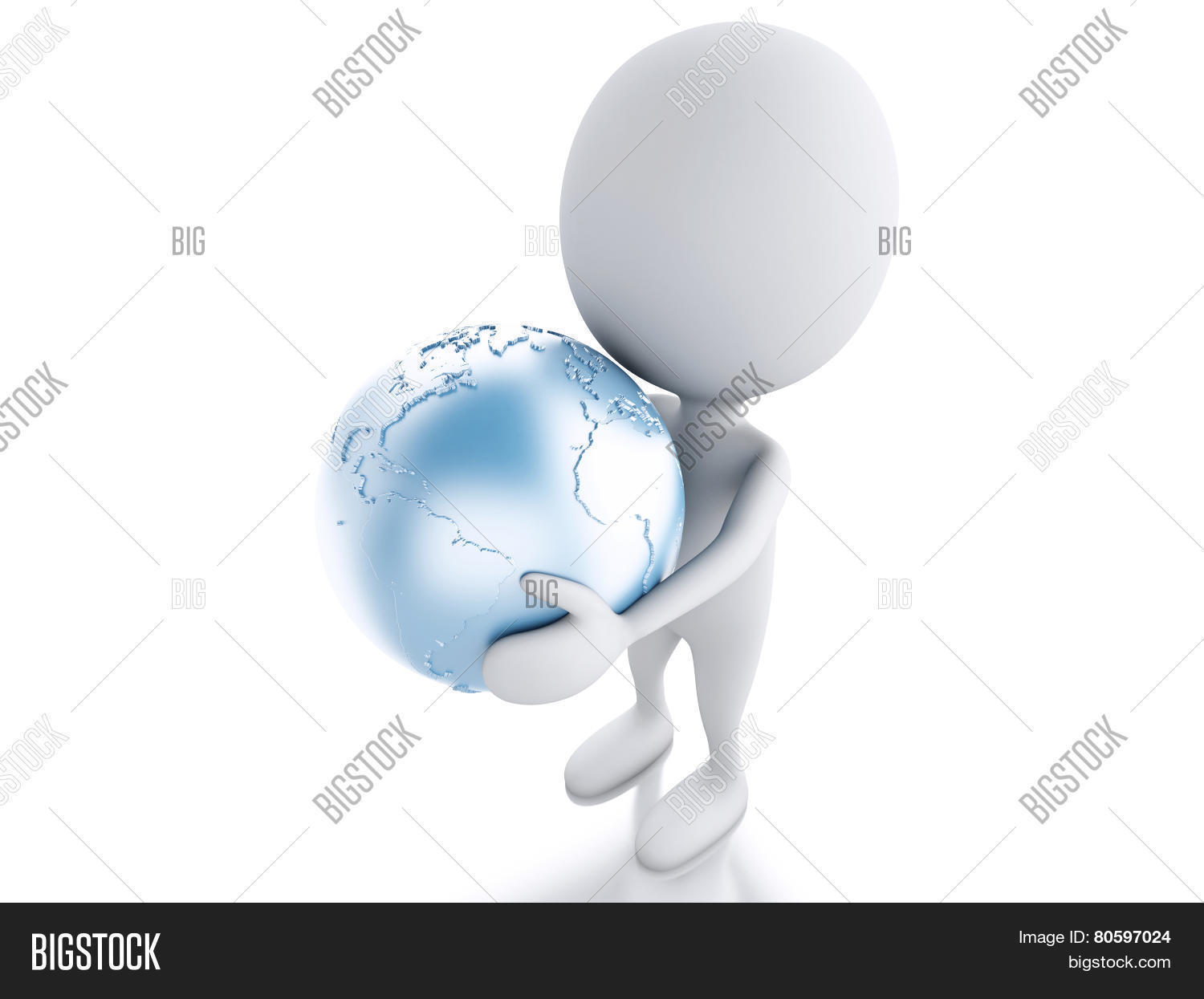 3d White Person Earth Image & Photo (Free Trial) | Bigstock