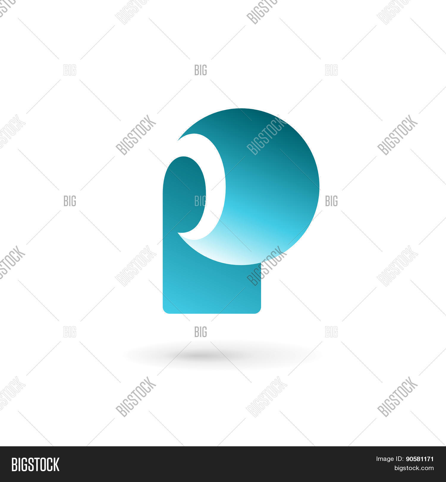Letter P Logo Icon Vector & Photo (Free Trial) | Bigstock