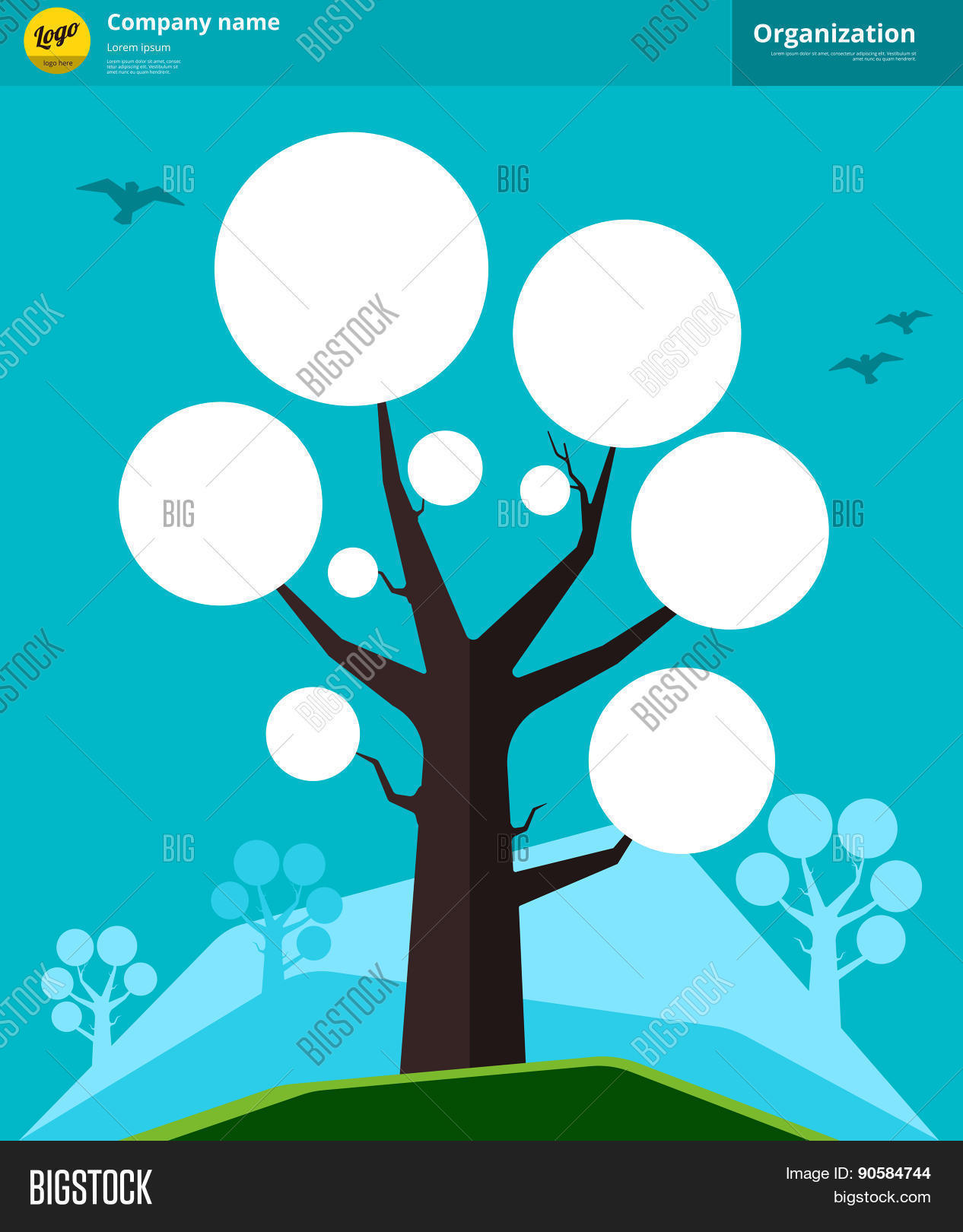 Organization Chart Vector & Photo (Free Trial) | Bigstock