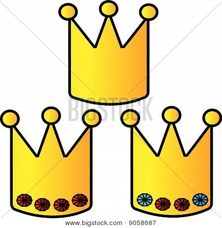 Cartoon Crowns Vector & Photo (Free Trial) | Bigstock