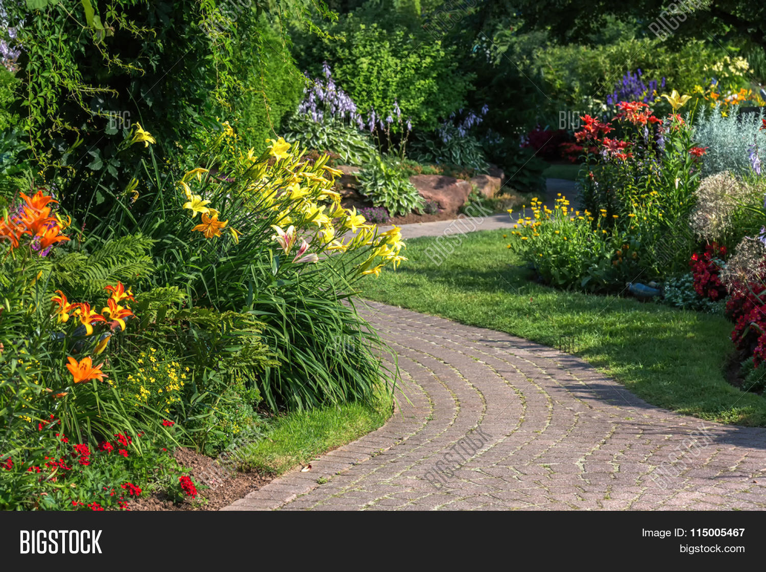 Stone Walkway Winding Image & Photo (Free Trial) | Bigstock