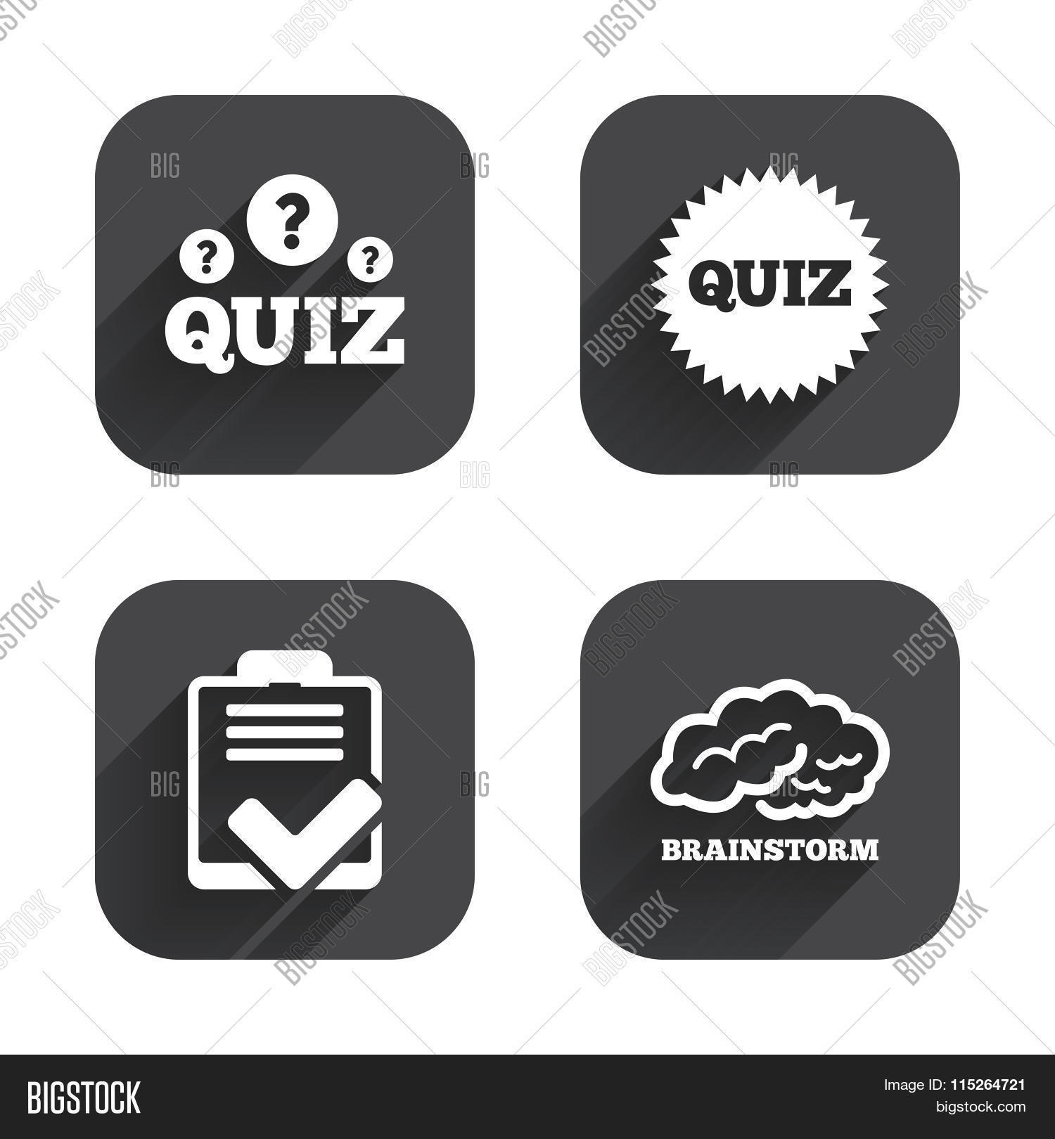 Quiz Icons. Checklist Vector & Photo (Free Trial) | Bigstock