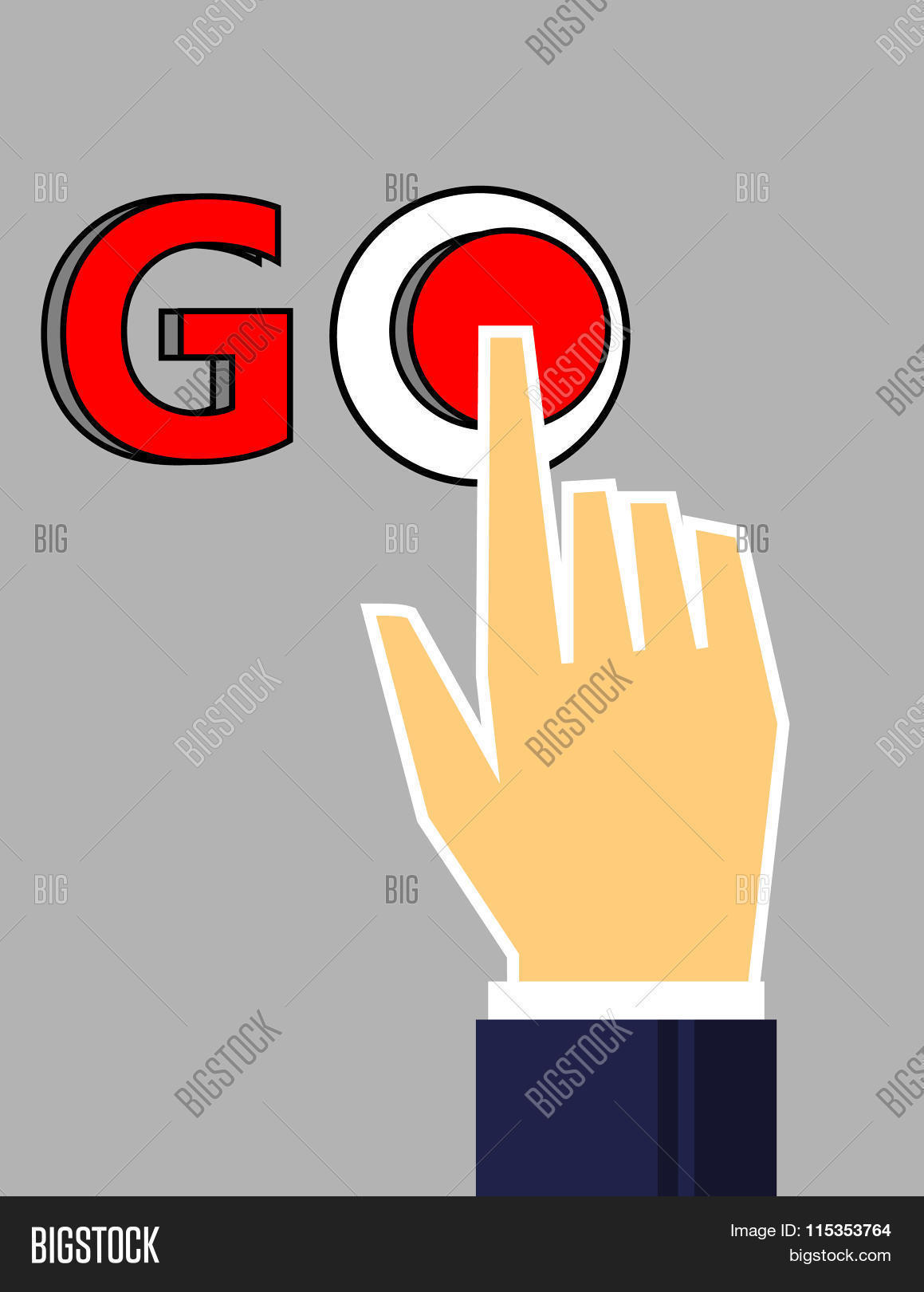 Press GO Button Vector & Photo (Free Trial) | Bigstock
