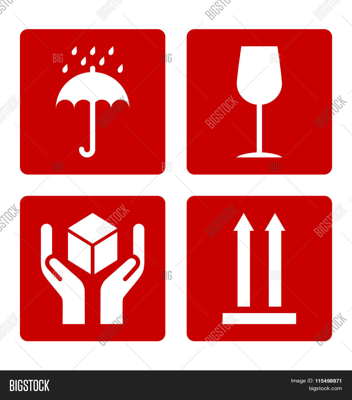 Red Cardboard Symbols Vector & Photo (Free Trial) | Bigstock