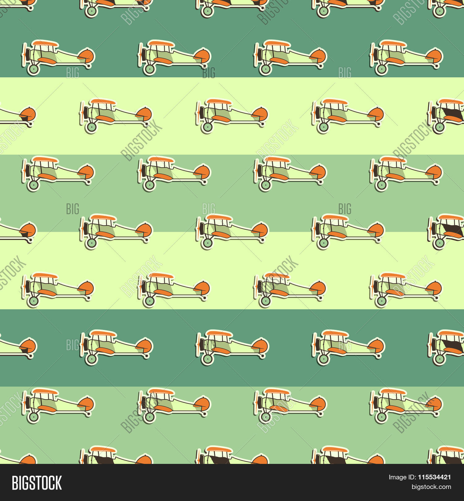 Cute Airplane Pattern Vector & Photo (Free Trial) | Bigstock