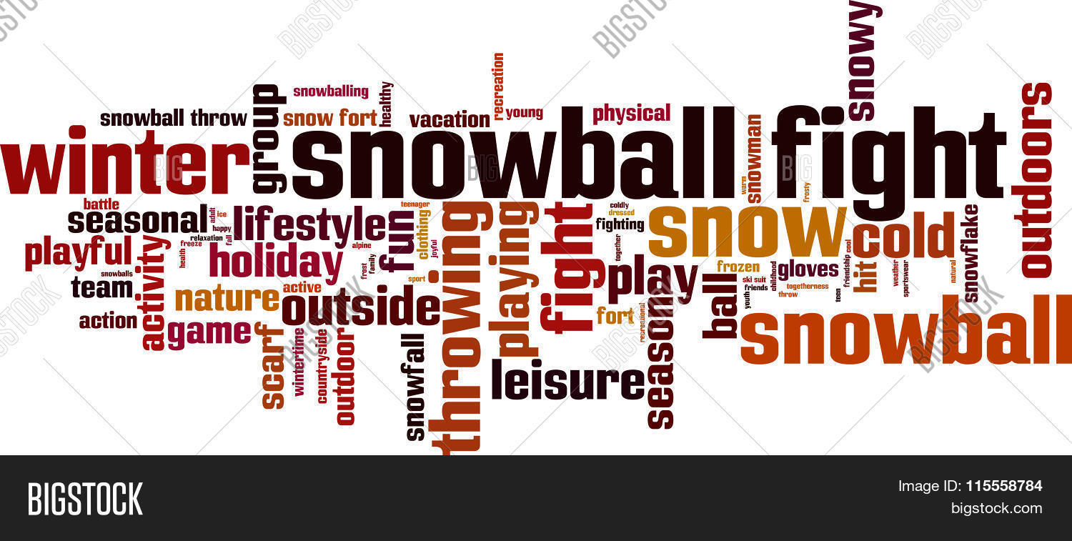 Snowball Fight Word Vector & Photo (Free Trial) | Bigstock