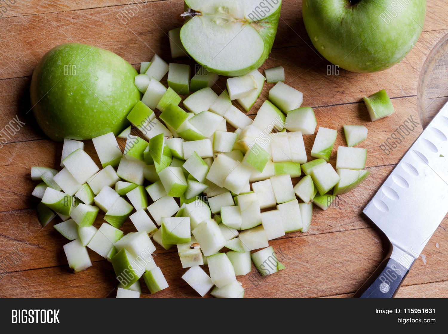 Cut Green Apples Above Image & Photo (Free Trial) | Bigstock