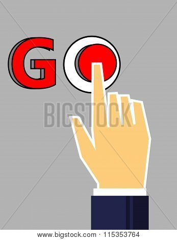 Press GO Button Vector & Photo (Free Trial) | Bigstock