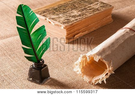 Quill Pen Papyrus Image & Photo (Free Trial) | Bigstock