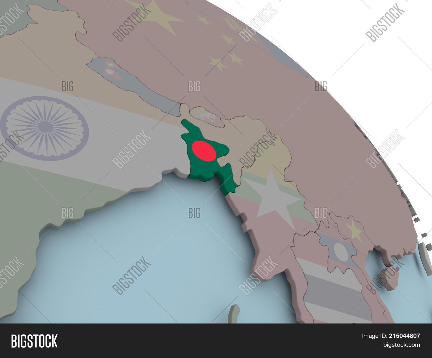 Map Bangladesh Flag Image & Photo (Free Trial) | Bigstock