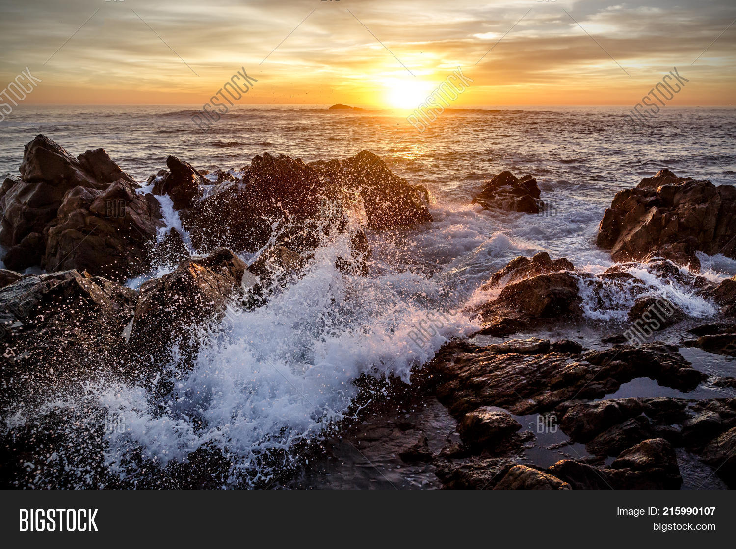 Golden Waves Ocean Image & Photo (Free Trial) | Bigstock