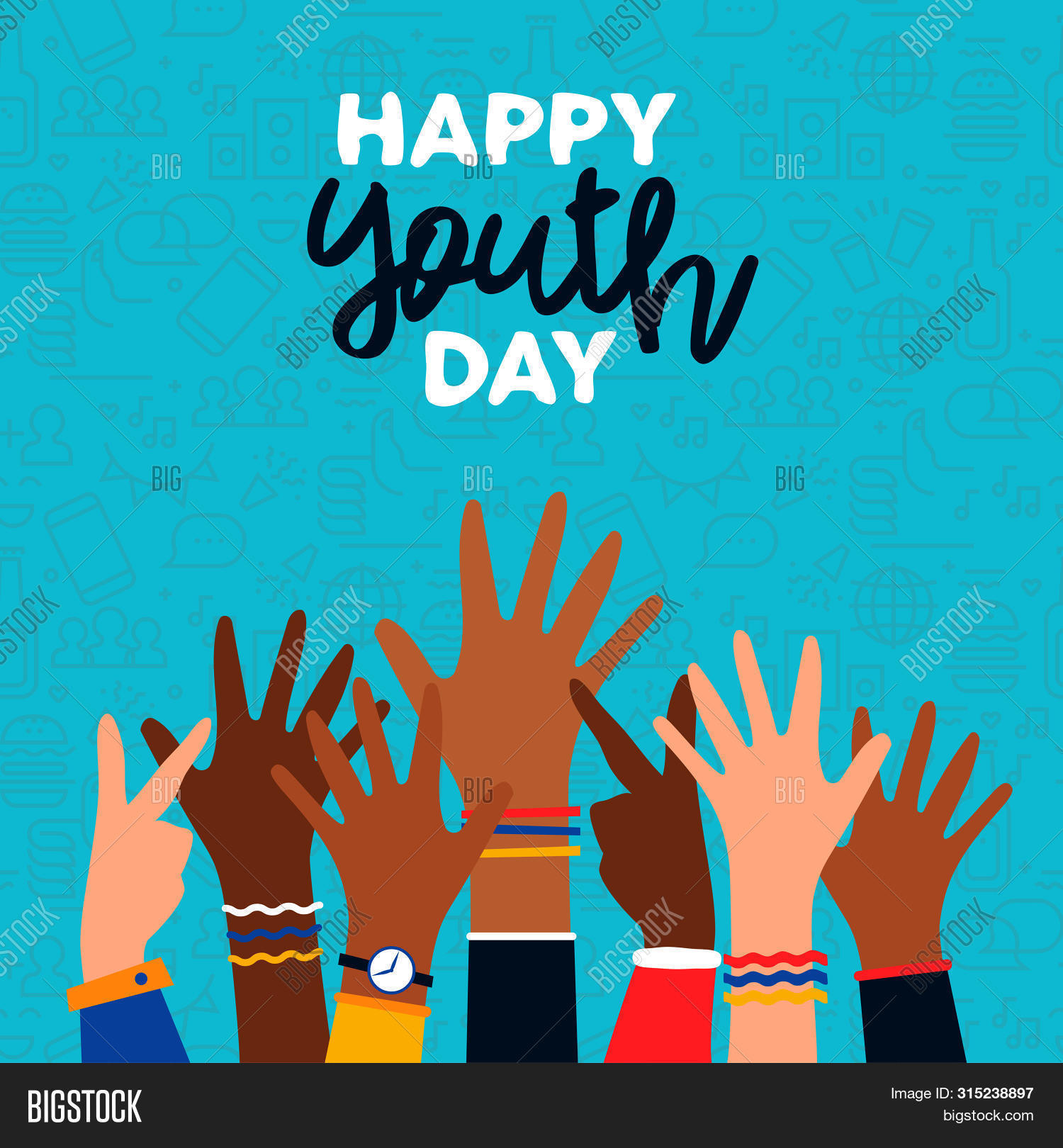 Happy Youth Day Vector & Photo (Free Trial) | Bigstock