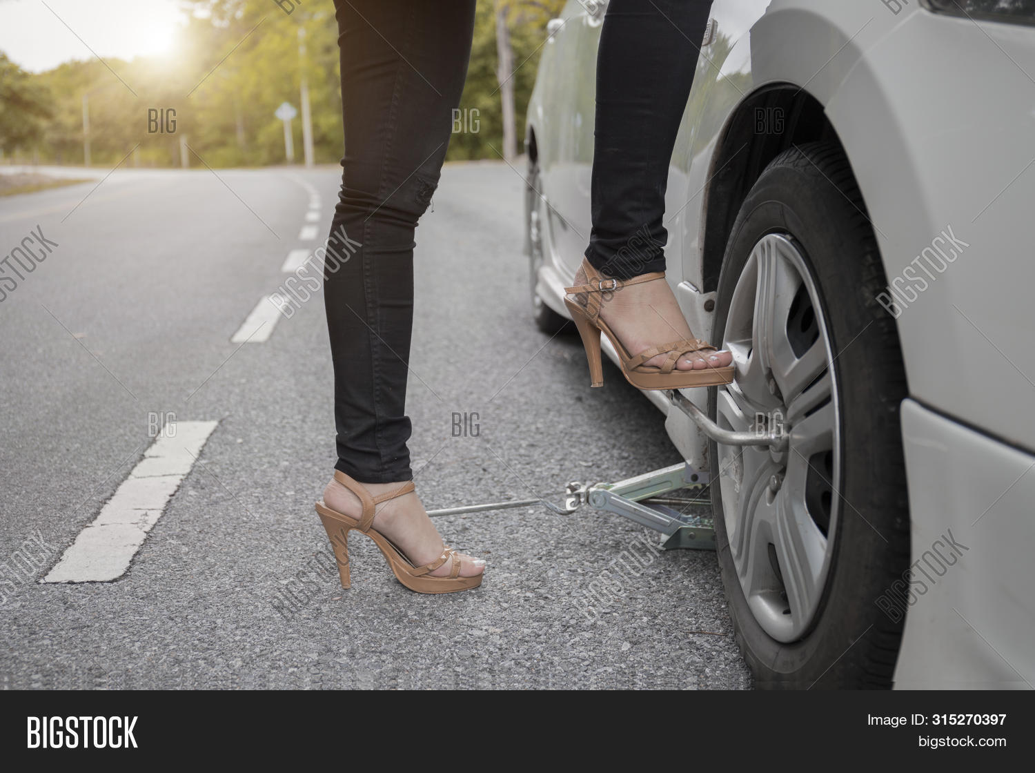 Wait Help On Road. Image & Photo (Free Trial) | Bigstock