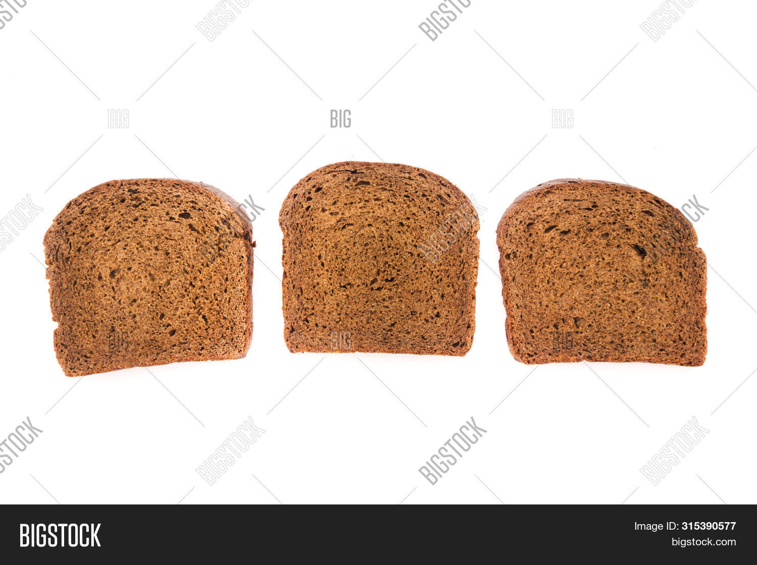 3 Slices Bread Lying Image & Photo (Free Trial) | Bigstock