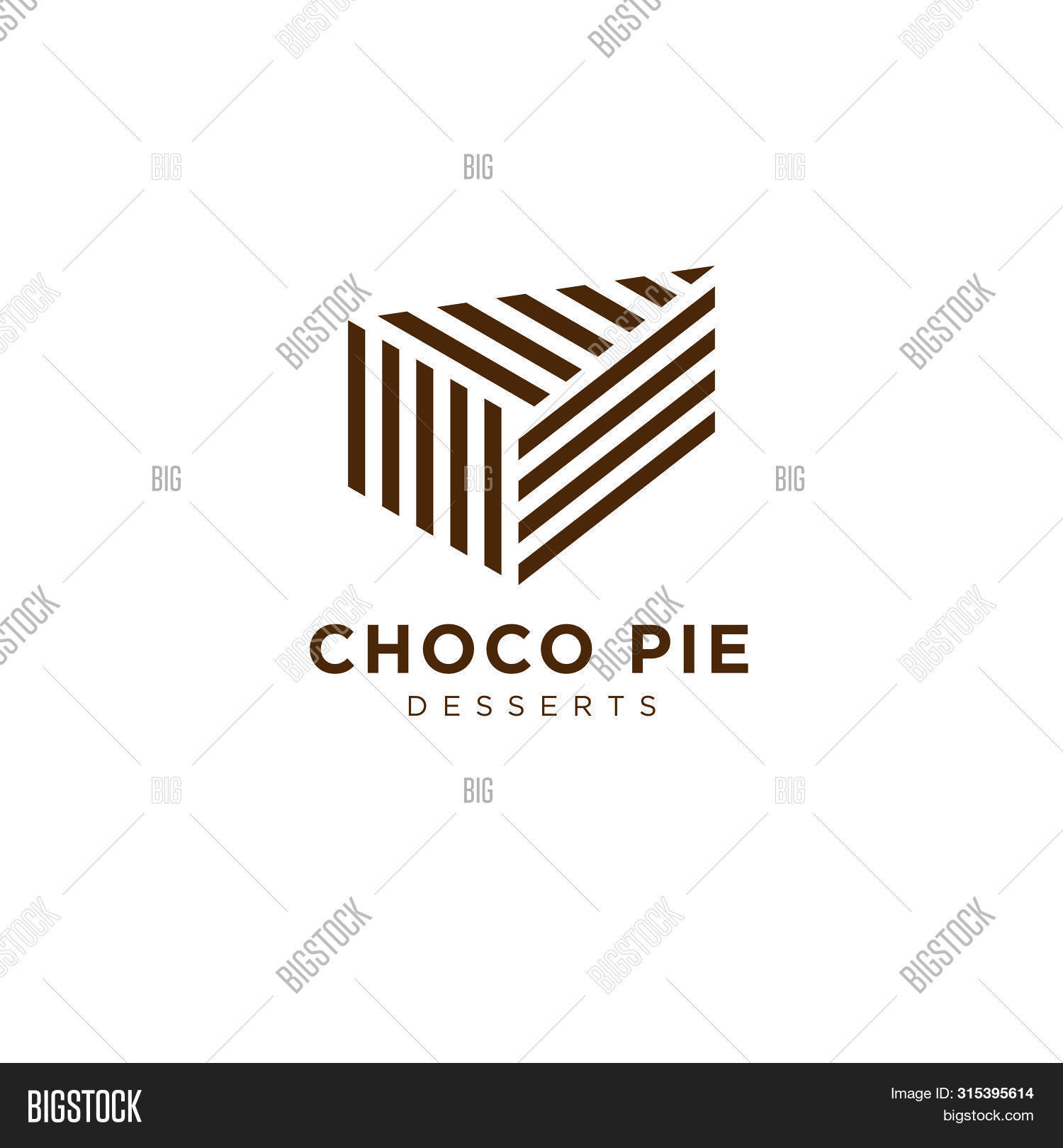 Choco Pie Bakery Logo Vector & Photo (Free Trial) | Bigstock