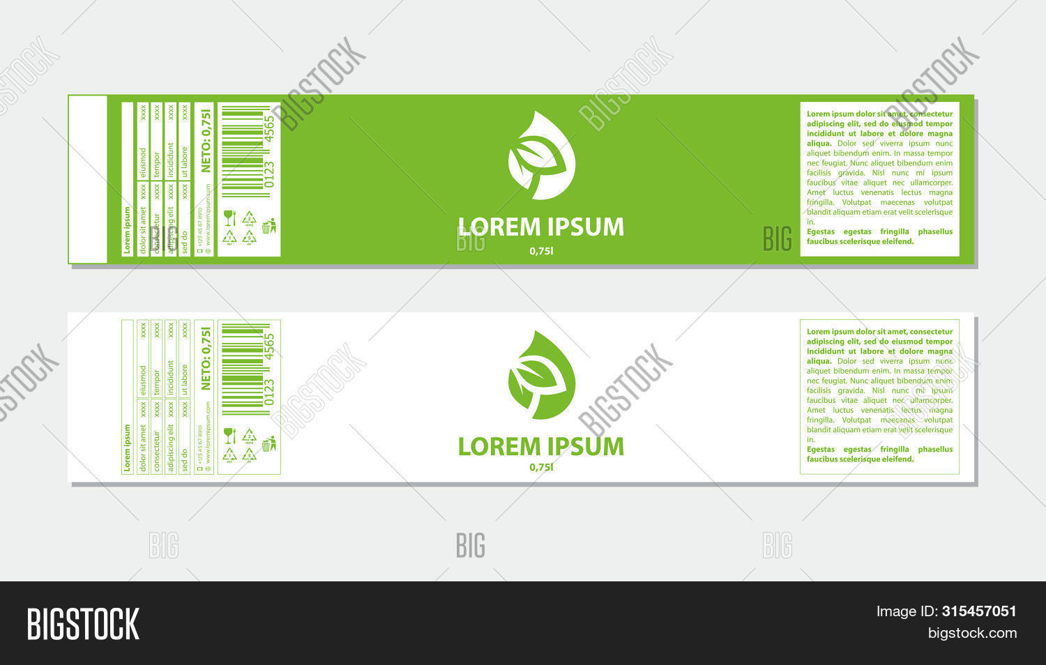 Green Leaves, Bottle Vector & Photo (Free Trial) | Bigstock