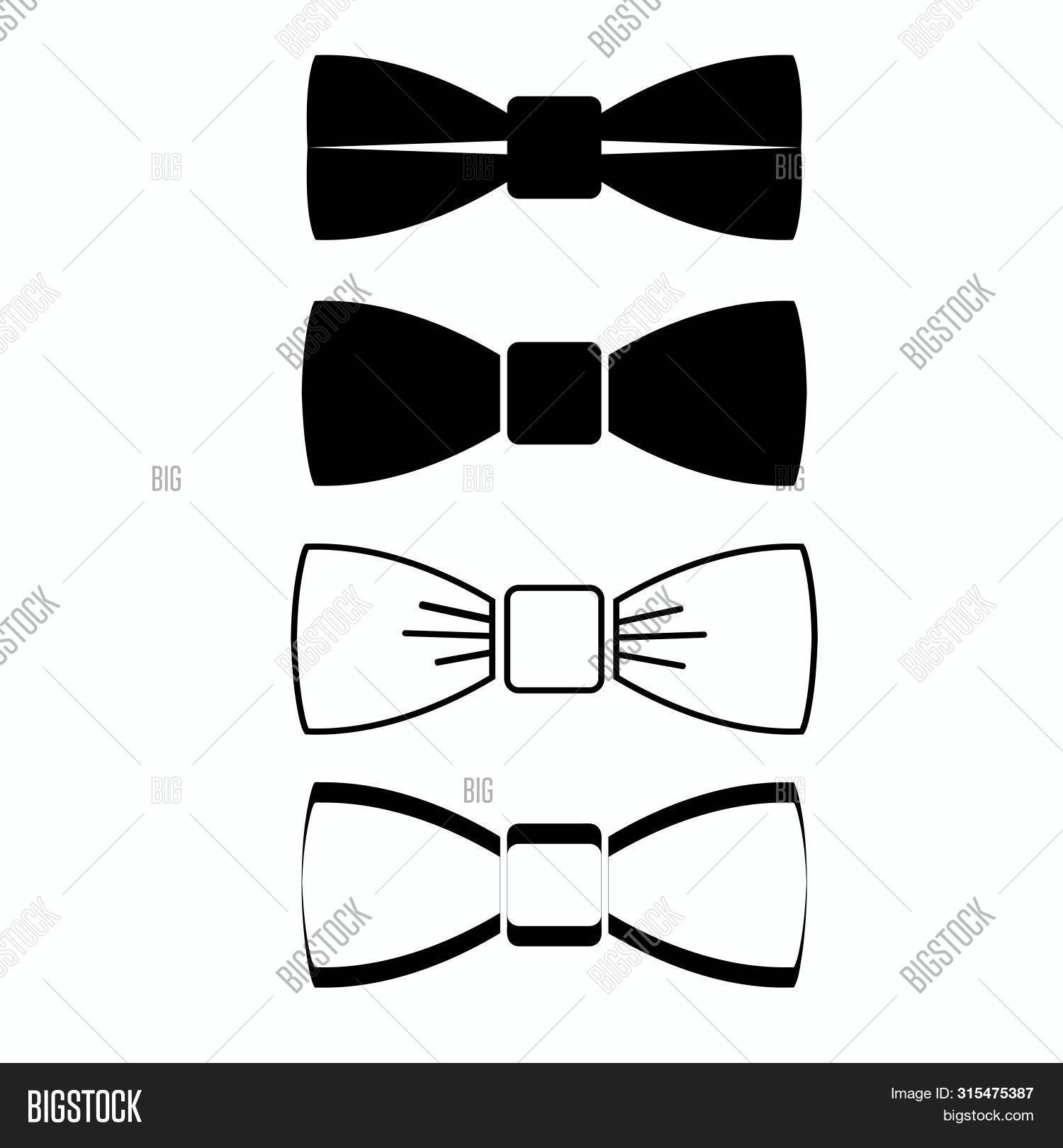 Bow Tie Icon Set Vector & Photo (Free Trial) | Bigstock