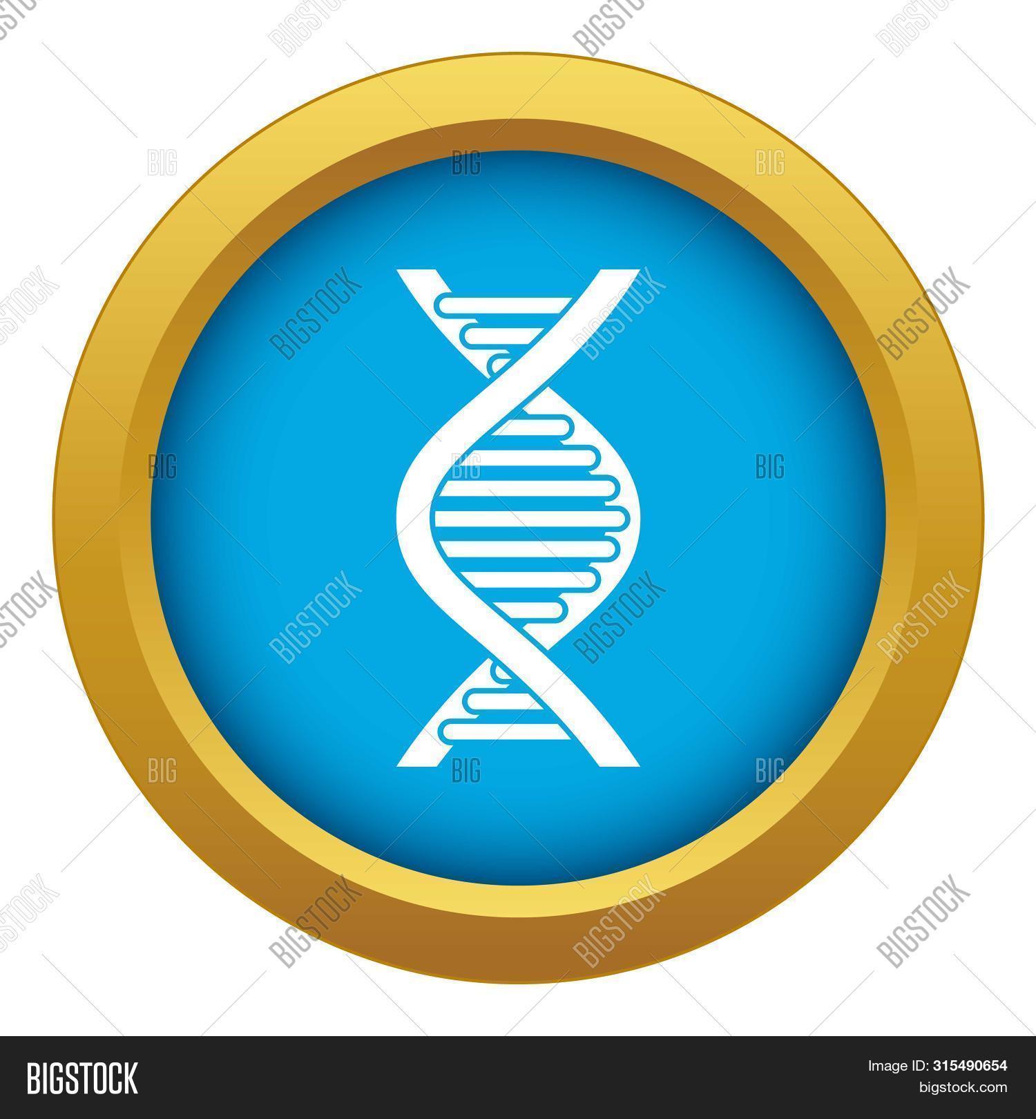 Dna Strand Icon Blue Image & Photo (Free Trial) | Bigstock
