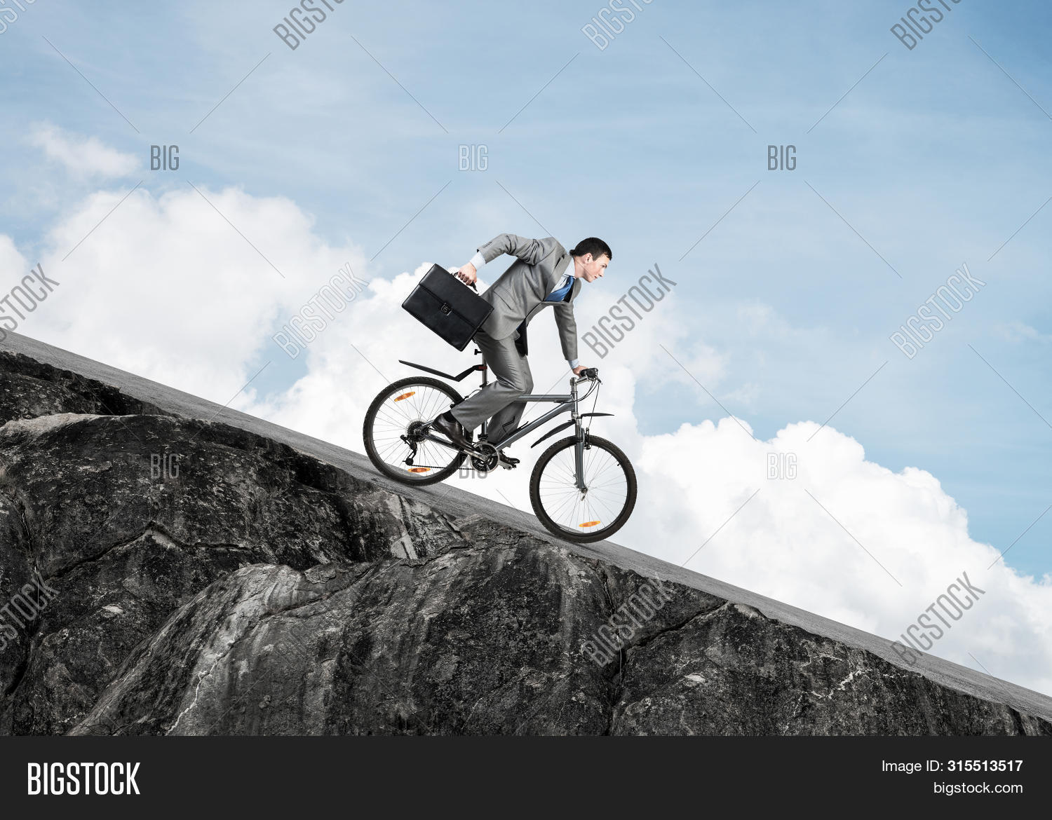 Young Man On Bicycle Image & Photo (Free Trial) | Bigstock