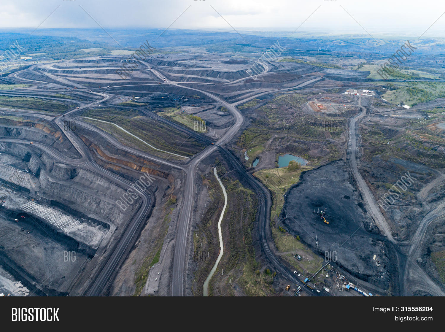 Coal Mine Aerial View Image & Photo (Free Trial) | Bigstock