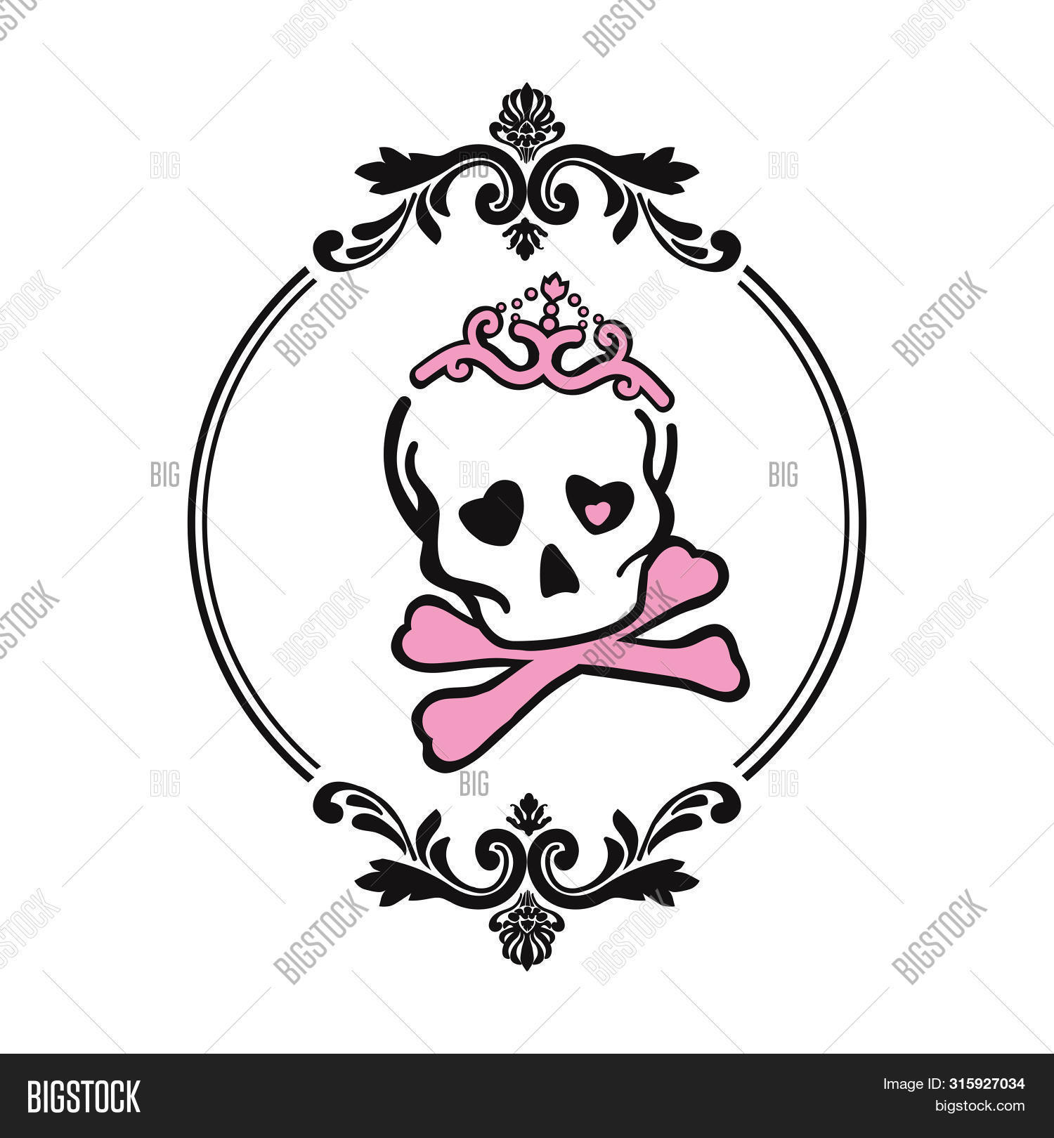Princess Skull Tiara Vector & Photo (Free Trial) | Bigstock