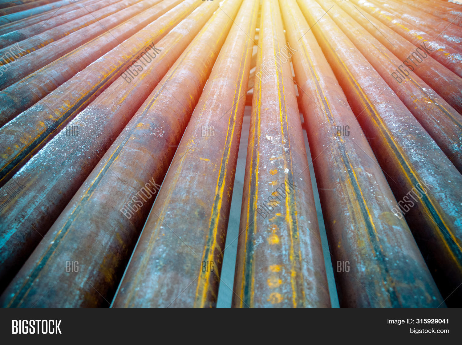 Oil Drill Pipe. Rusty Image & Photo (Free Trial) | Bigstock