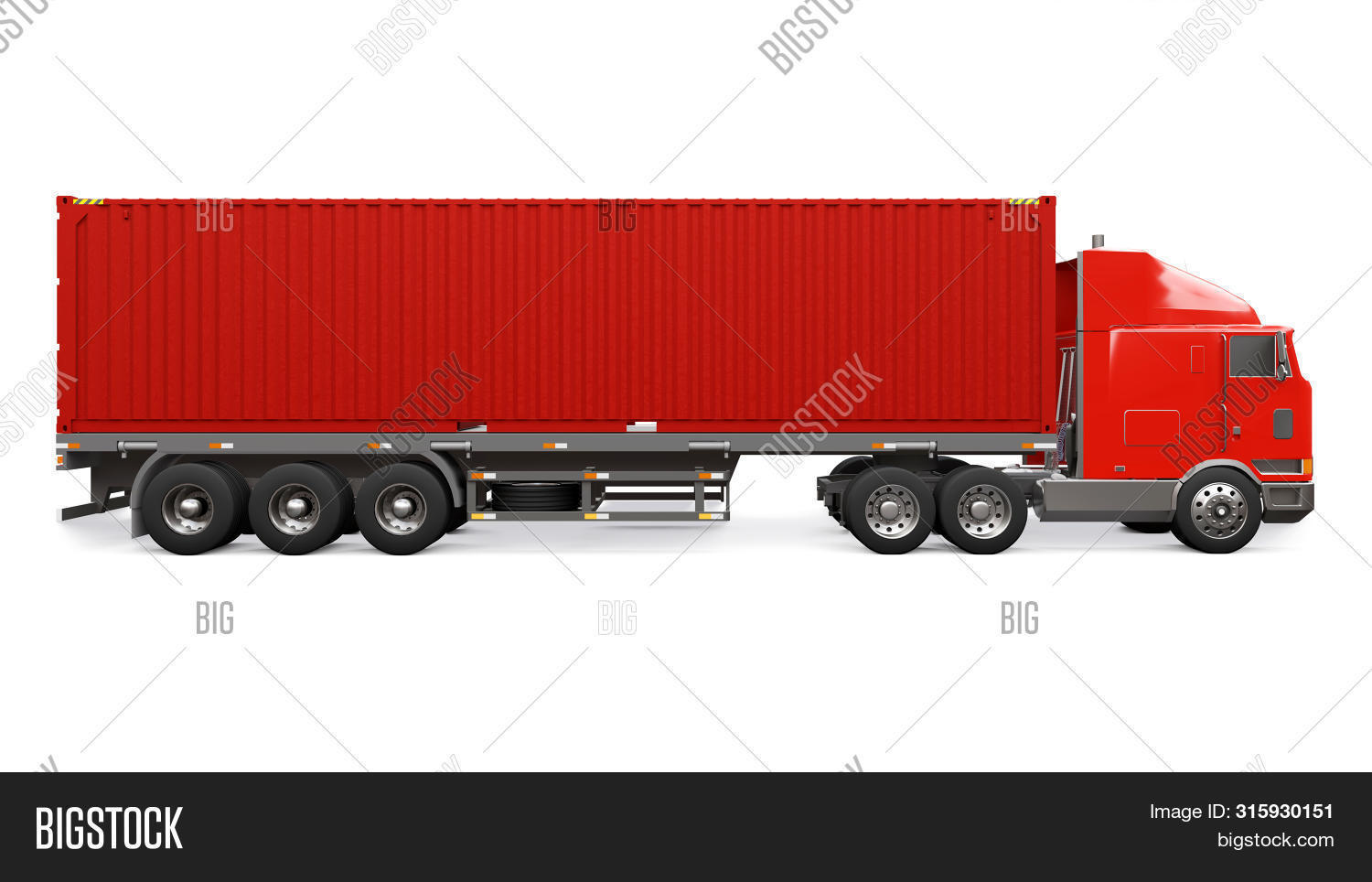 Large Retro Red Truck Image & Photo (Free Trial) | Bigstock
