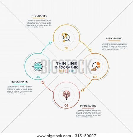 Round Diagram Four Vector & Photo (Free Trial) | Bigstock