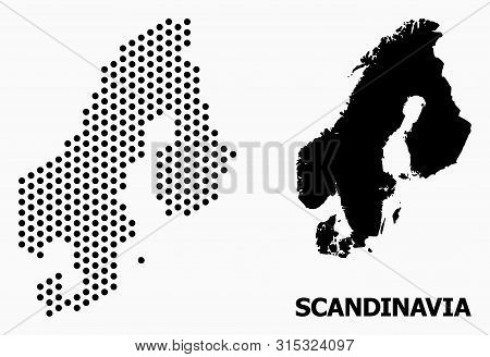 Dot Map Scandinavia Vector & Photo (Free Trial) | Bigstock