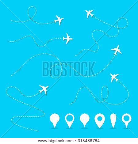 Vector Plane Line Vector & Photo (Free Trial) | Bigstock